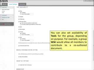 VLE GSA - How to create groups | PPTX