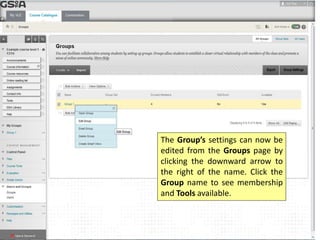 VLE GSA - How to create groups | PPTX