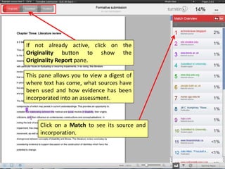 VLE GSA - How to interpret a Turnitin Originality Report | PPT