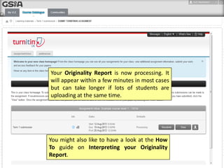 VLE GSA - How to upload an assessement through Turnitin | PPTX | Technology & Computing