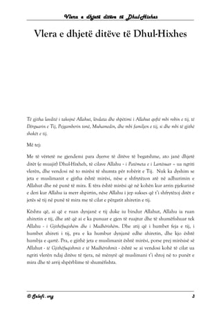 Vlera e dhjetë ditëve të Dhul-Hixhes | PDF