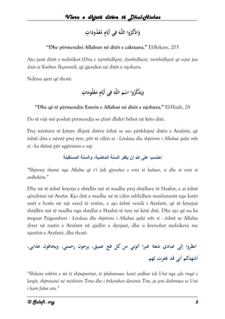 Vlera e dhjetë ditëve të Dhul-Hixhes | PDF