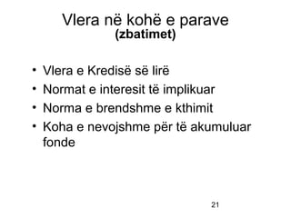 Vlera në kohë e parasë | PPT