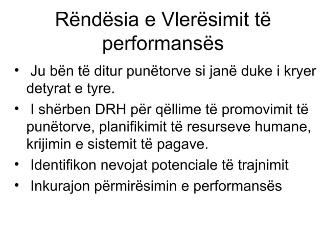 Vleresimi i Performances | PPT