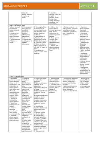 Vleresimi me note sipas objektivave te programit | DOCX