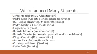 Automatically Inferring ClassSheet Models from Spreadsheets | PPTX