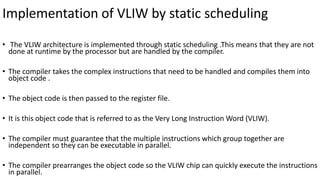 VLIW(Very Long Instruction Word) | PPTX