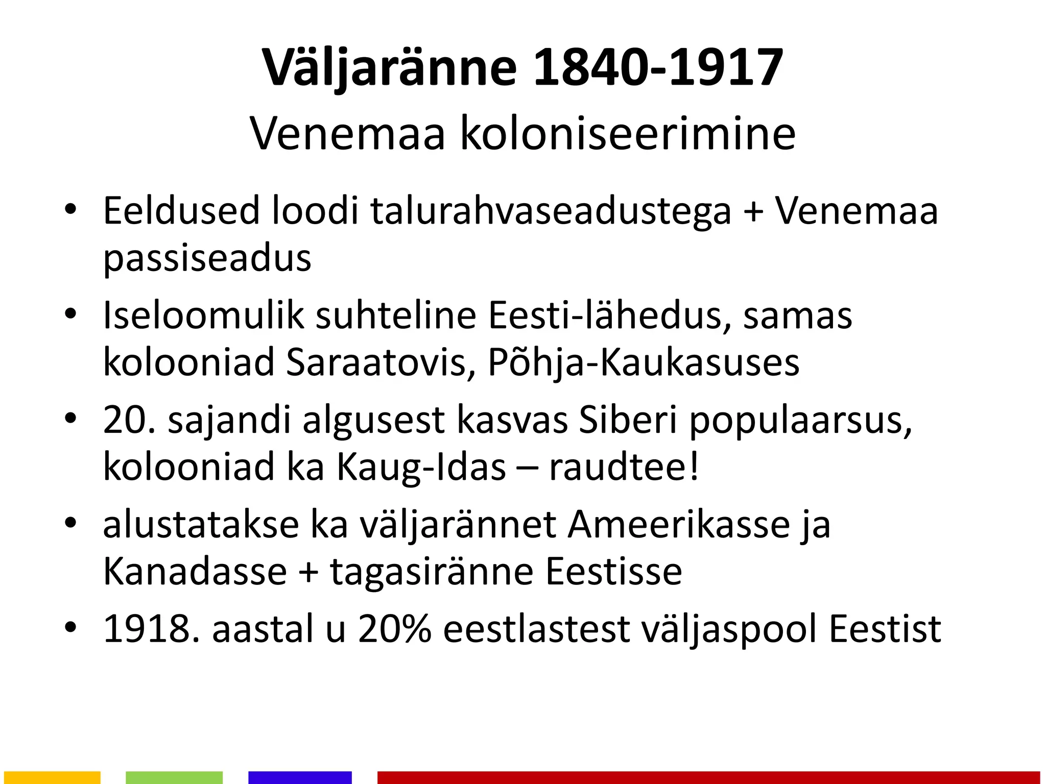 Väljarände ajaloost: Laura Kipper | PPTX