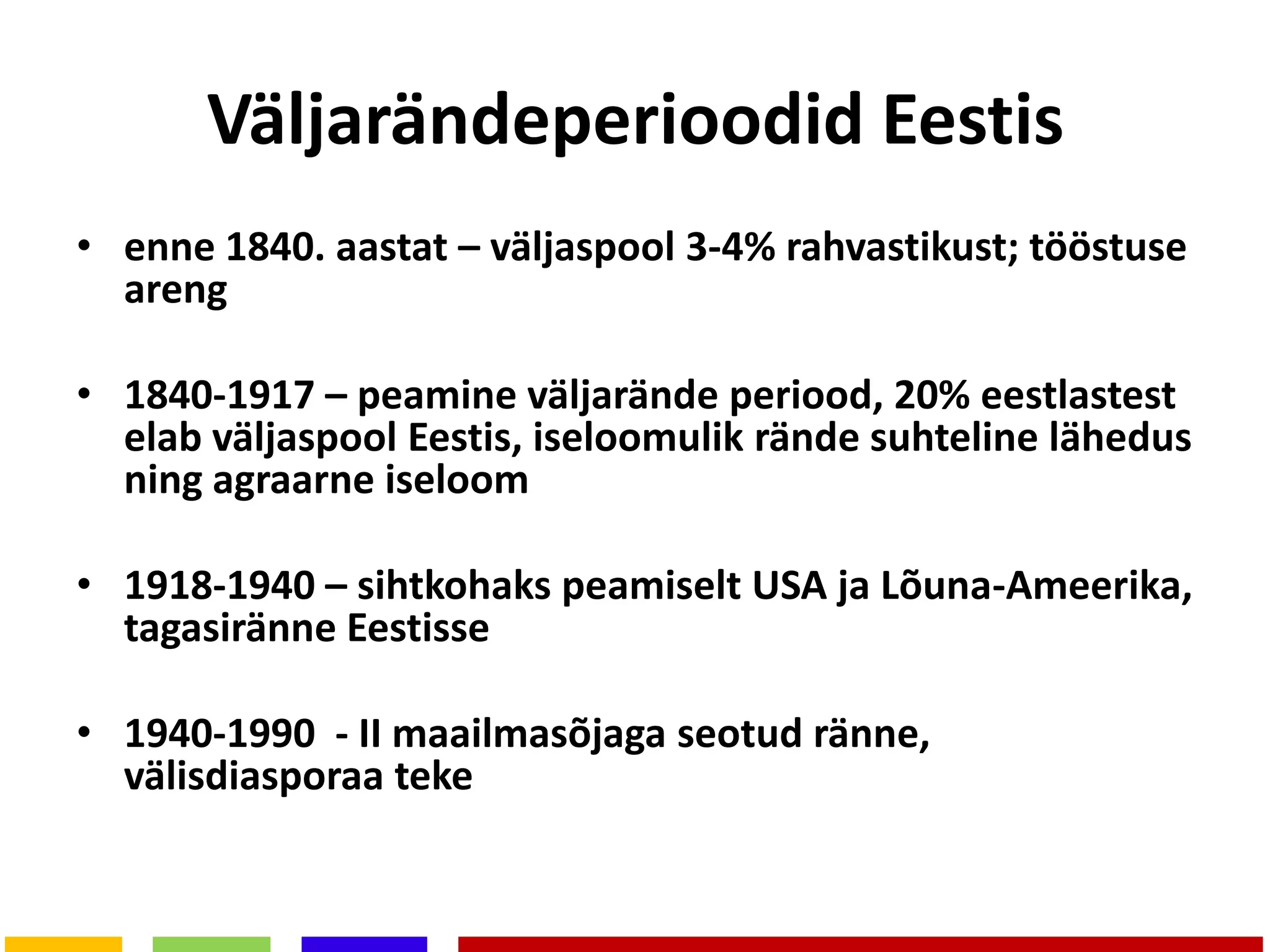 Väljarände ajaloost: Laura Kipper | PPTX
