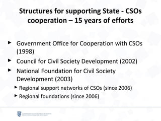 Building Strategic Framework for Government - Civil Society Cooperation ...