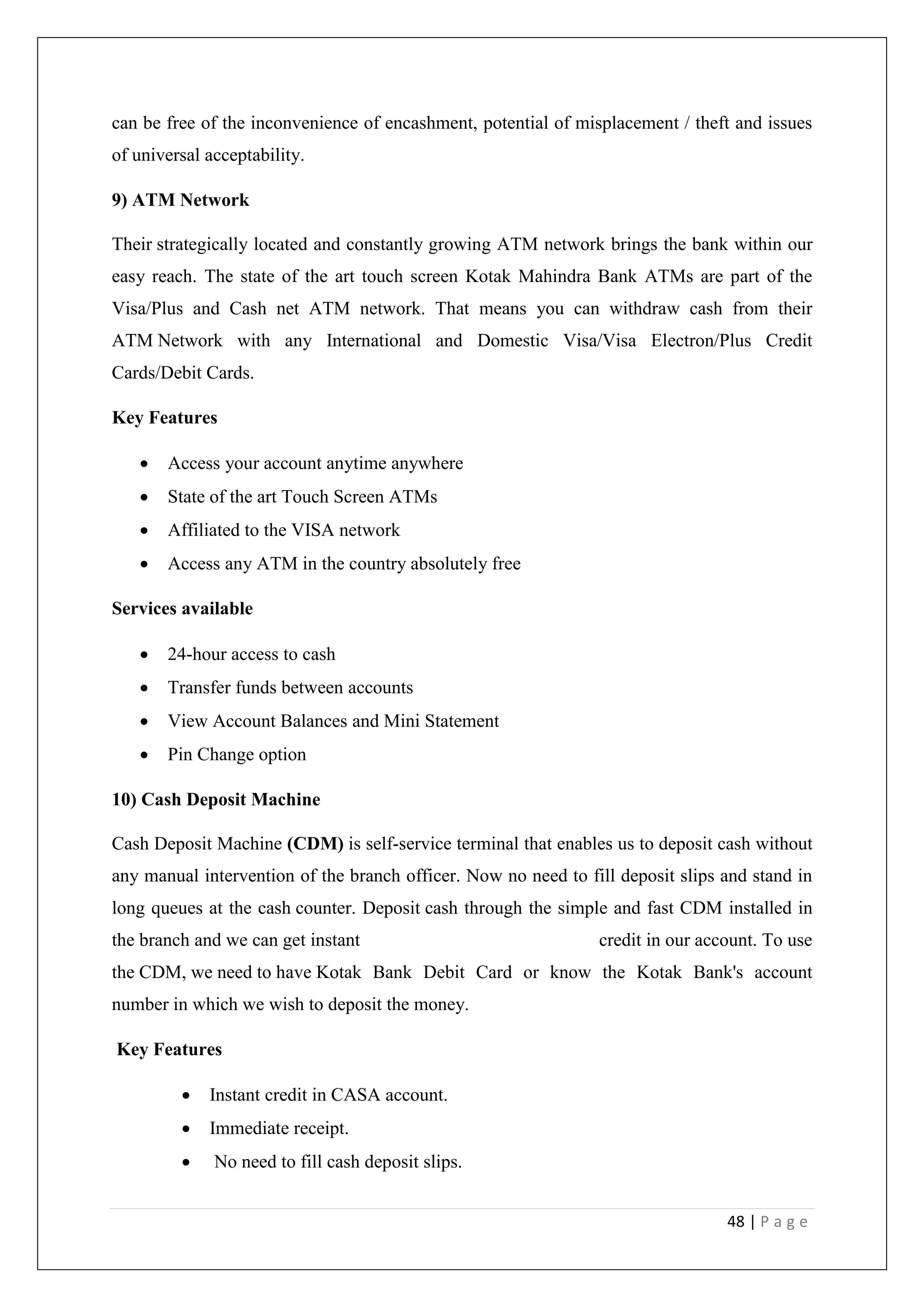 A Study on E-banking Facility of Kotak Mahindra Bank | PDF