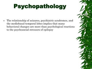 NEUROPSYCHIATRIC ASPECTS OF EPILEPSY | PPTX