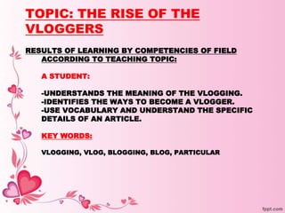 Vloggers | PPTX