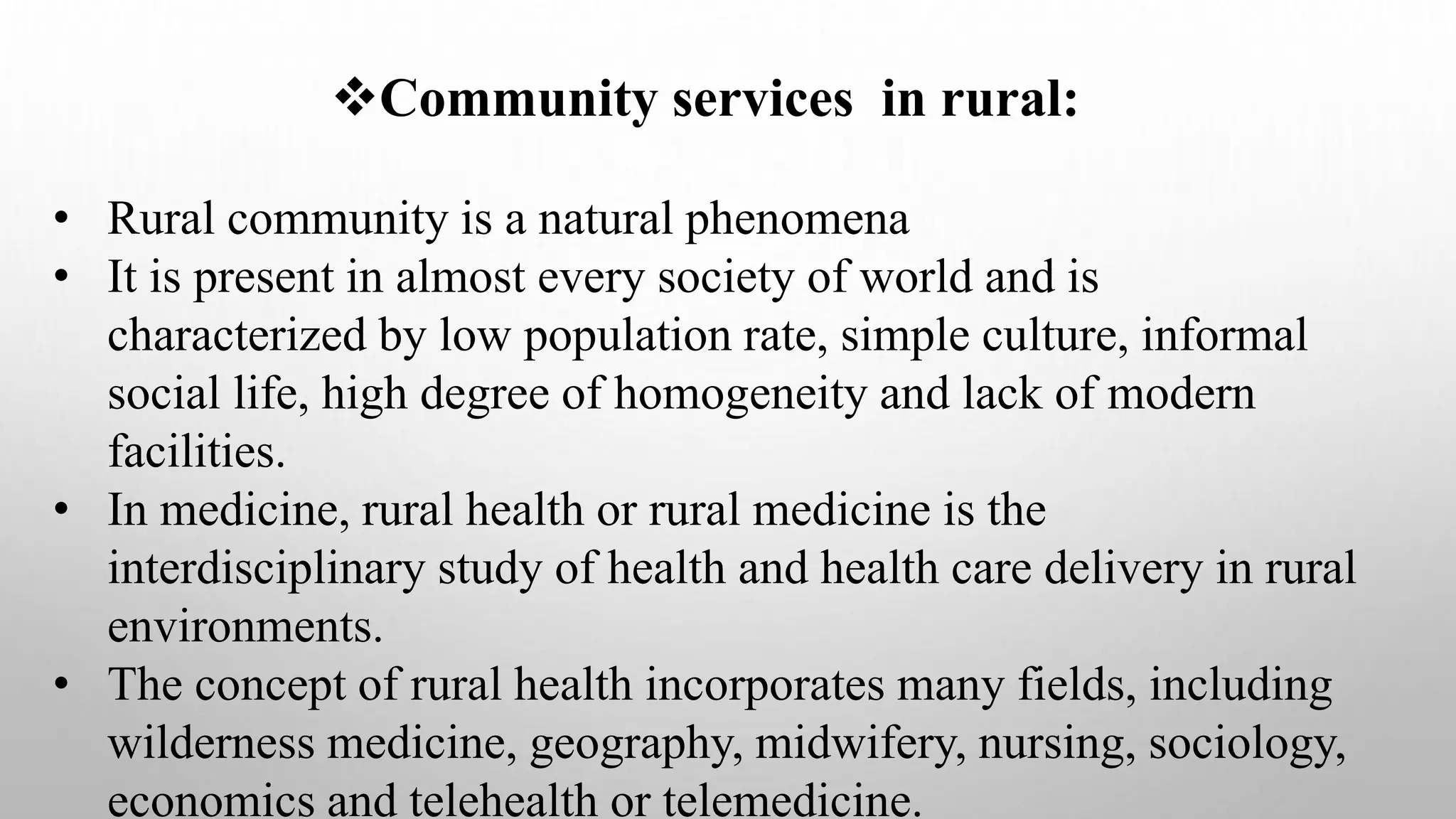 Community services presentation on slide share | PPTX