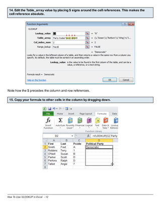 Vlookup example | PDF