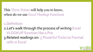 Vlookup for beginners in Excel | PPT