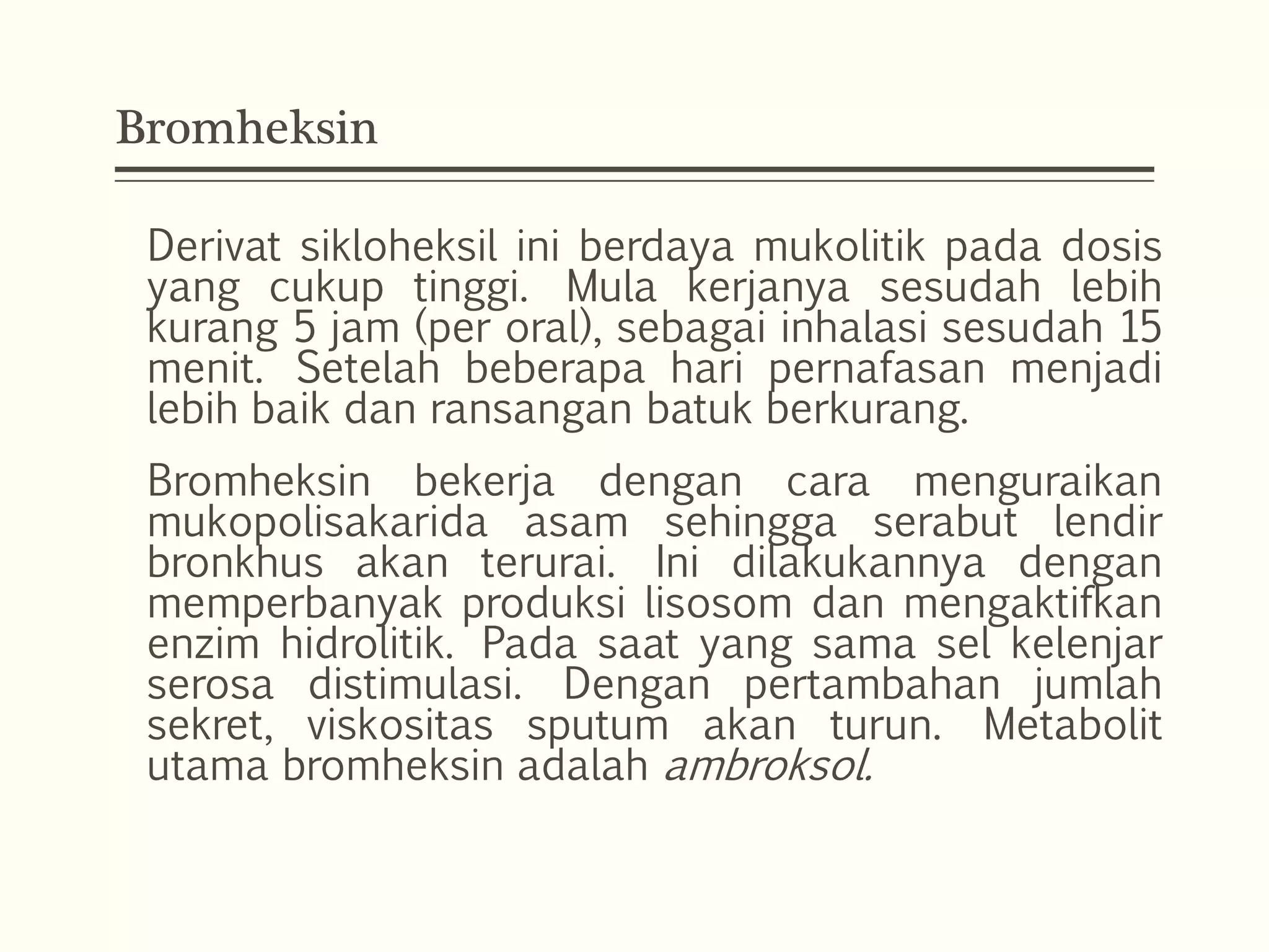 EKSPEKTORAN & MUKOLITIK | PPTX