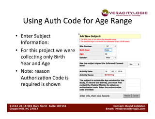 VL Presentation: Managing Protocol Deviation using Authorization Codes ...