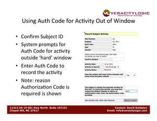 VL Presentation: Managing Protocol Deviation using Authorization Codes ...