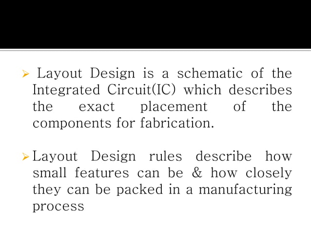 Layout & Stick Diagram Design Rules | PPTX