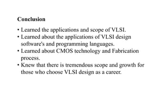 VERY LARGE SCALE INTEGRATION (VLSI) TECHNOLOGY | PPTX