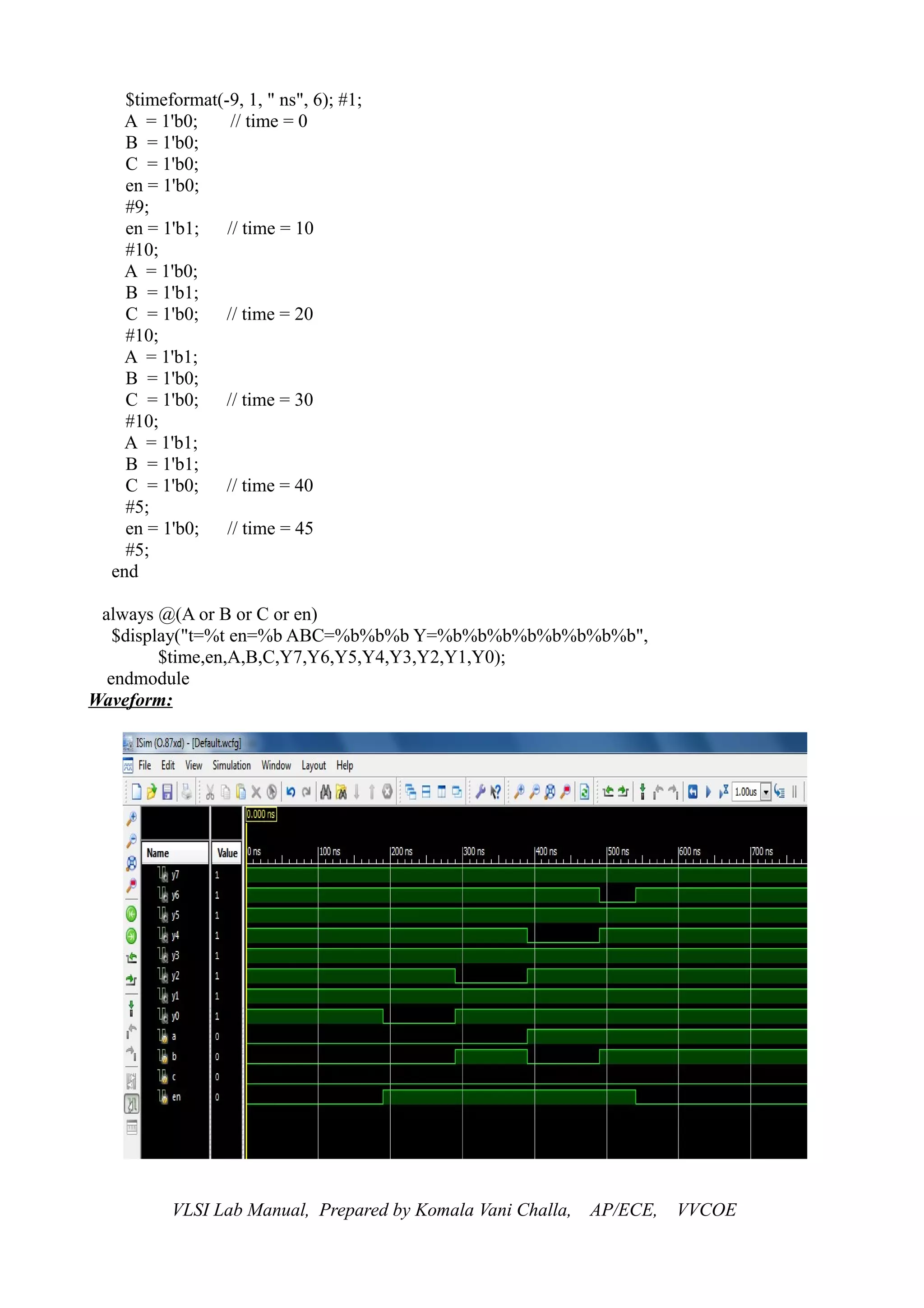 Vlsi lab manual exp:1 | PDF