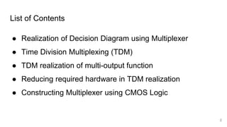 Time-Division Multiplexing Realizations of Multiple-Output Functions Based on SMTMDD.pptx