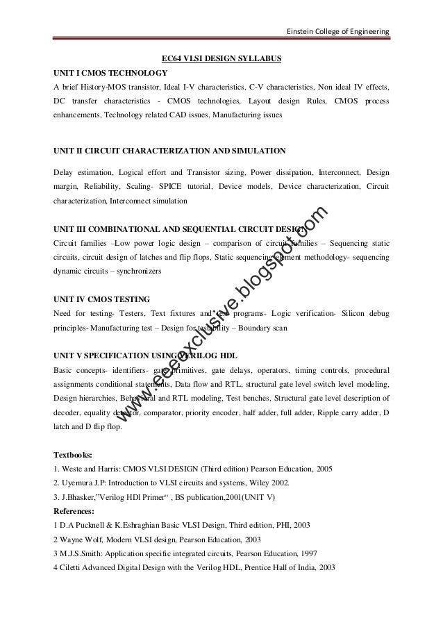 Vlsi design notes Vlsi design notes