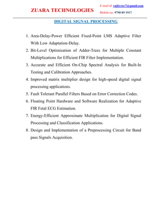 Vlsi matlab -titles-2014-15 | PDF