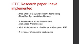 Vlsi final year project in ludhiana | PPT