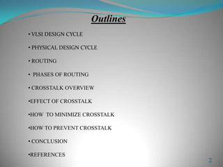 crosstalk minimisation using vlsi | PPTX