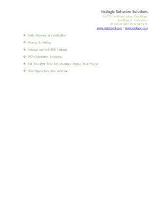 VLSI based final year project topics and ideas | DOCX