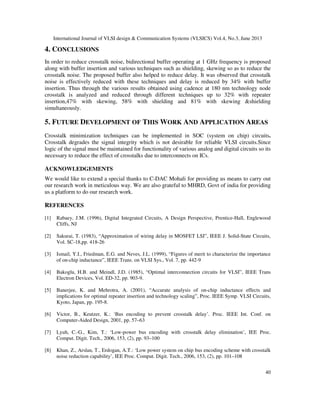 CROSSTALK MINIMIZATION FOR COUPLED RLC INTERCONNECTS USING BIDIRECTIONAL BUFFER AND SHIELD ...