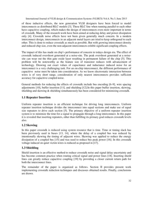 CROSSTALK MINIMIZATION FOR COUPLED RLC INTERCONNECTS USING BIDIRECTIONAL BUFFER AND SHIELD ...