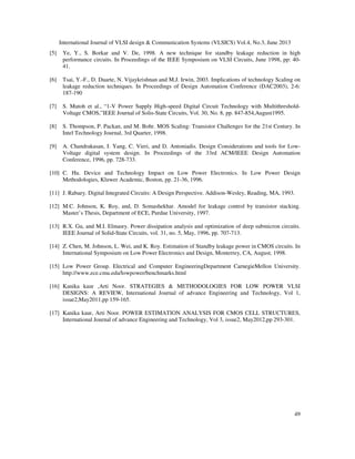 CMOS LOW POWER CELL LIBRARY FOR DIGITAL DESIGN | PDF