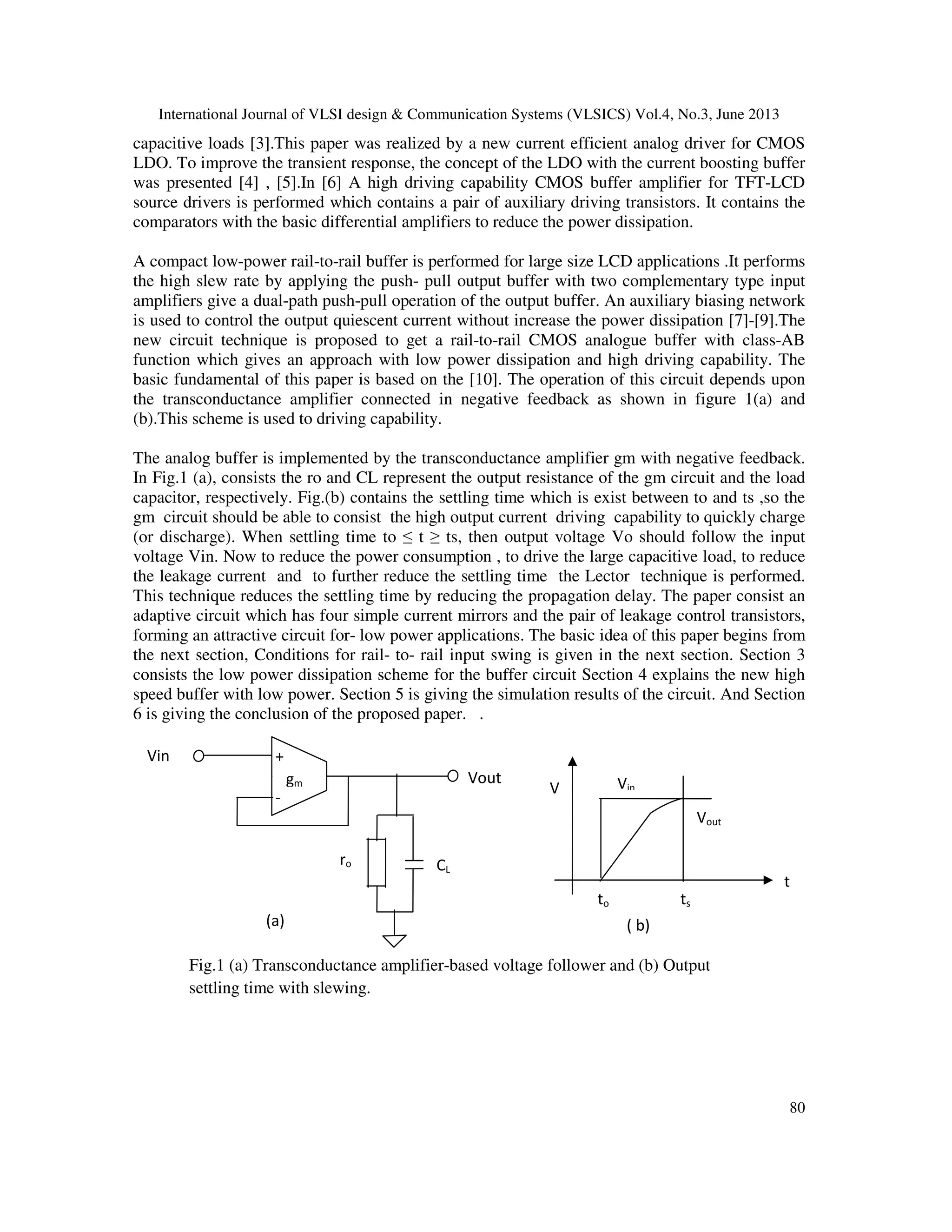 A RAIL-TO-RAIL HIGH SPEED CLASS-AB CMOS BUFFER WITH LOW POWER AND ...