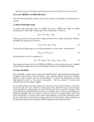 A RAIL-TO-RAIL HIGH SPEED CLASS-AB CMOS BUFFER WITH LOW POWER AND ENHANCED SLEW RATE | PDF