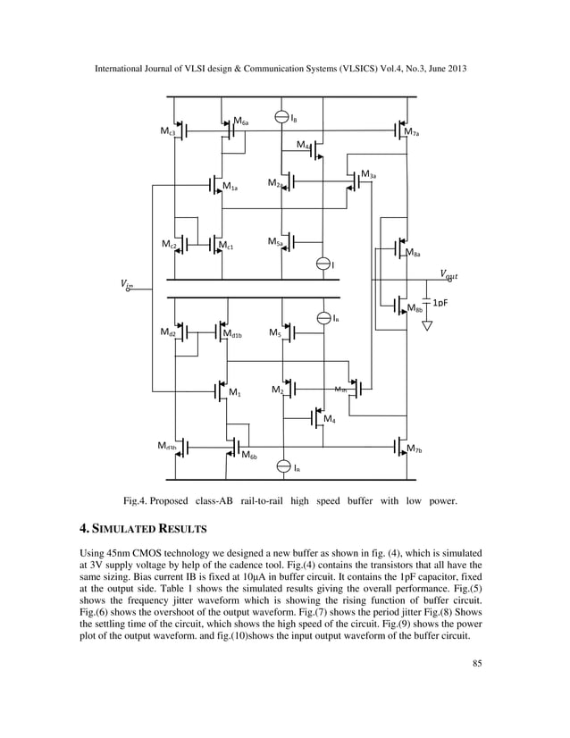 A RAIL-TO-RAIL HIGH SPEED CLASS-AB CMOS BUFFER WITH LOW POWER AND ...