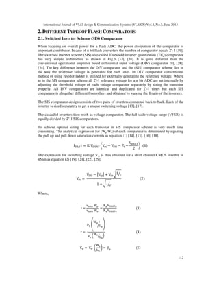 DESIGN OF IMPROVED RESISTOR LESS 45NM SWITCHED INVERTER SCHEME (SIS ...