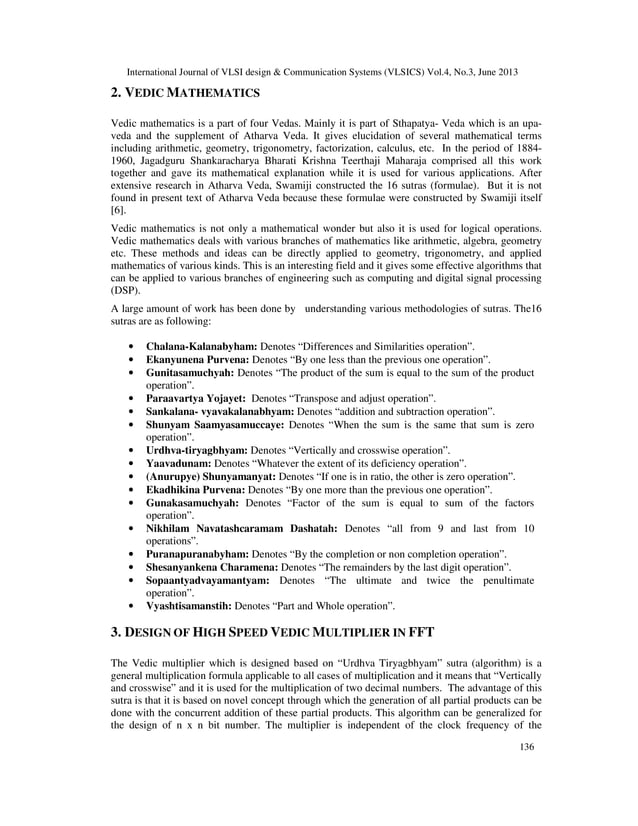 Enhancing Multiplier Speed In Fast Fourier Transform Based On Vedic Mathematics Pdf 