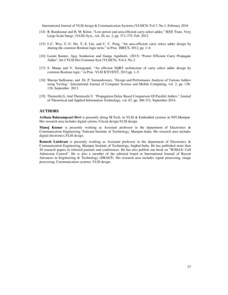 DESIGN AND IMPLEMENTATION OF AN IMPROVED CARRY INCREMENT ADDER | PDF