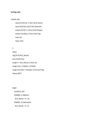 VLSI Final Design Project | PDF