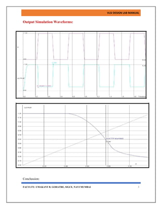 VLSI Design_LAB MANUAL By Umakant Gohatre | PDF
