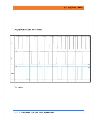 VLSI Design_LAB MANUAL By Umakant Gohatre | PDF