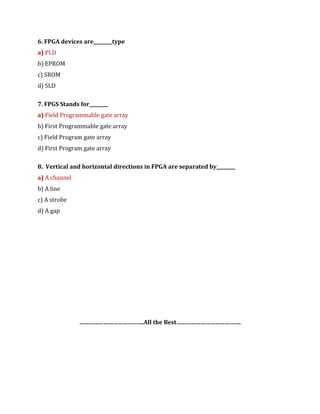 Vlsi design mc qs | PDF