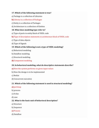 Vlsi design mc qs | PDF