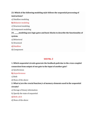 Vlsi design mc qs | PDF