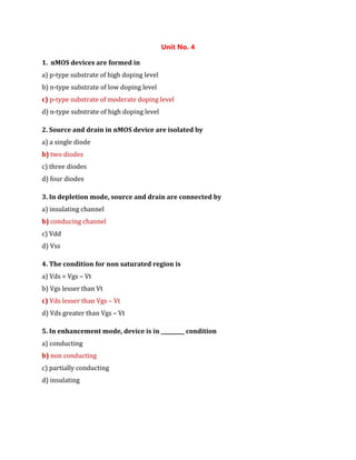 Vlsi design mc qs | PDF