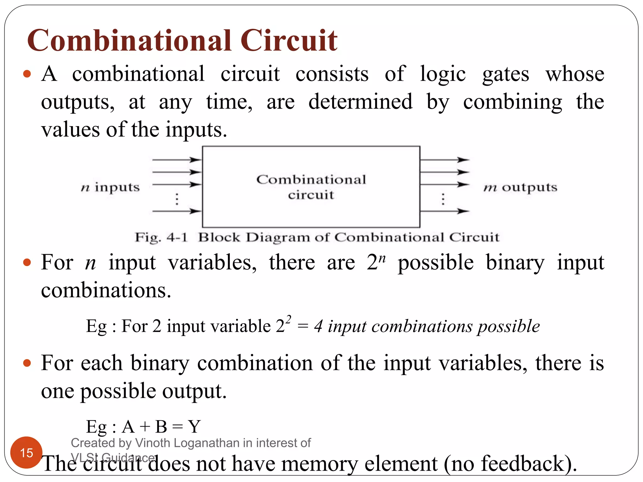 Vlsi Design Overview With Number System And Combinational Circuits With Real Life Examples Ppt 