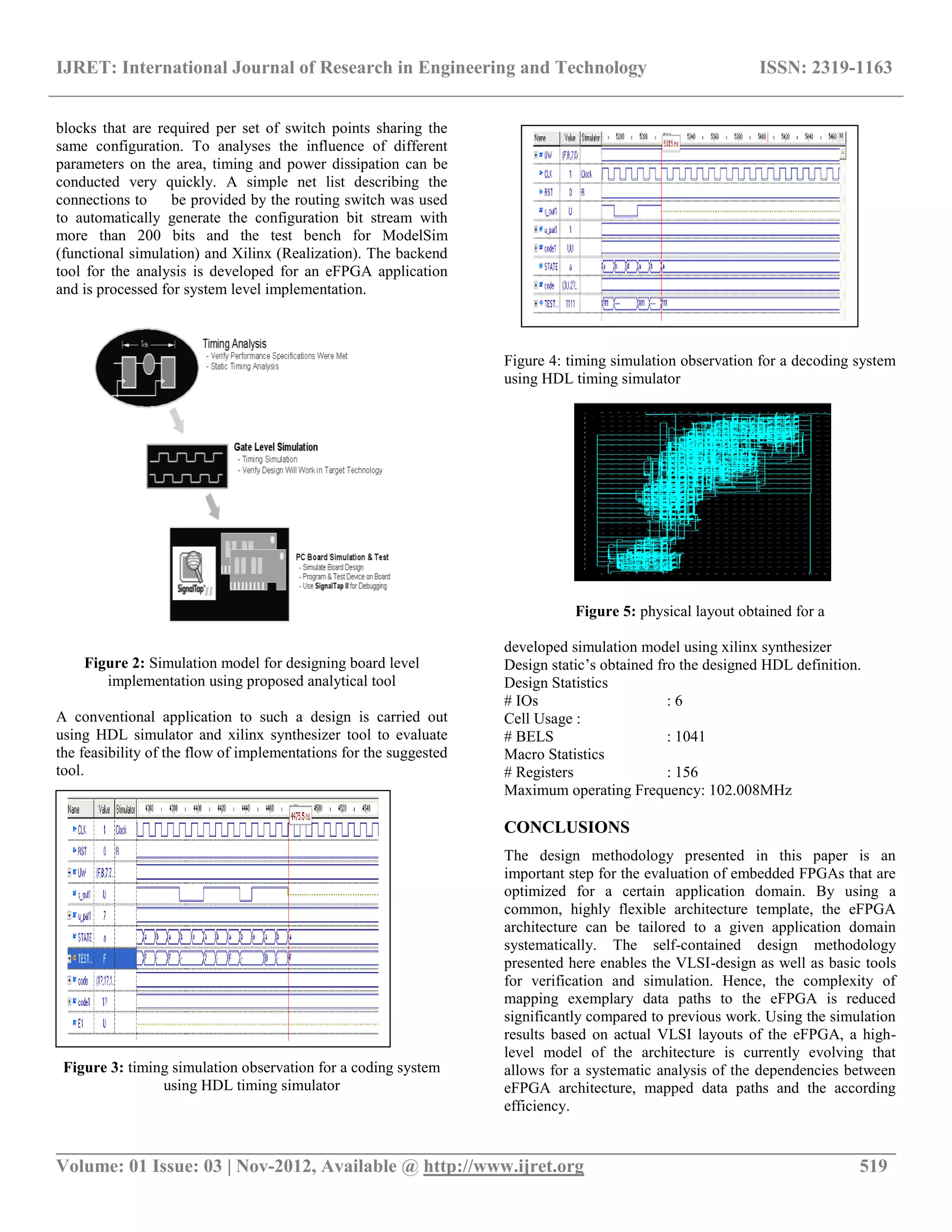 Vlsi design process for low power design methodology using reconfigurable fpga | PDF
